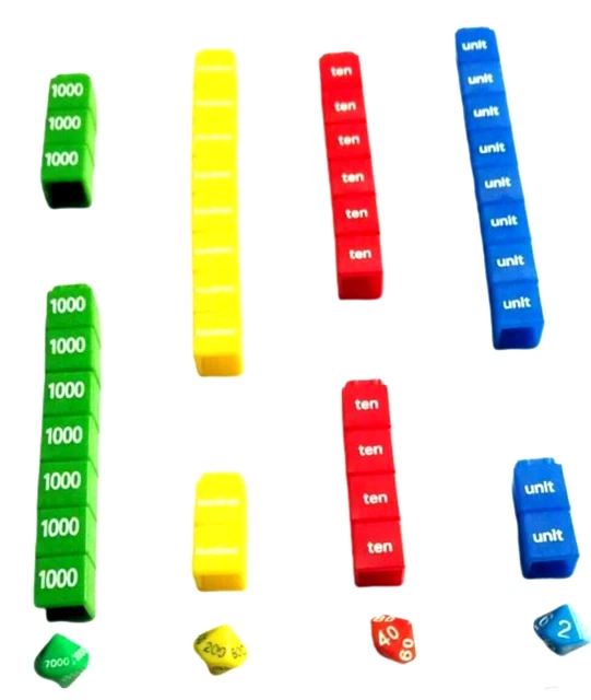 PLACE VALUE LINKING Cubes Set 4 x 10 Cubes has a Value and 10 x 10 ...
