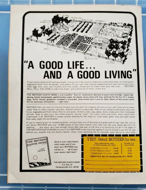 MOTHER EARTH NEWS Issue 3 1970 £11.14 - PicClick UK