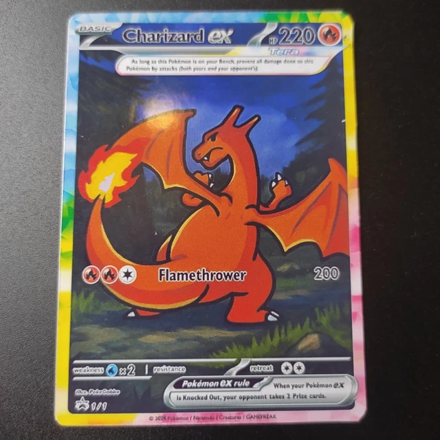 POKEMON CHARIZARD EX Limited Edition Promo Rare Doujin ACG DIY Full Art ...
