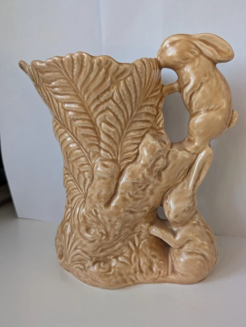 VINTAGE ANTIQUE SYLVAC 1978 Large Rabbit And Fern Jug / Vase £12.50 ...