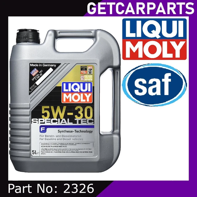 LIQUI MOLY SPECIAL Tec F 5W-30 Engine Oil 5L Ford Jaguar Land Rover A5 ...