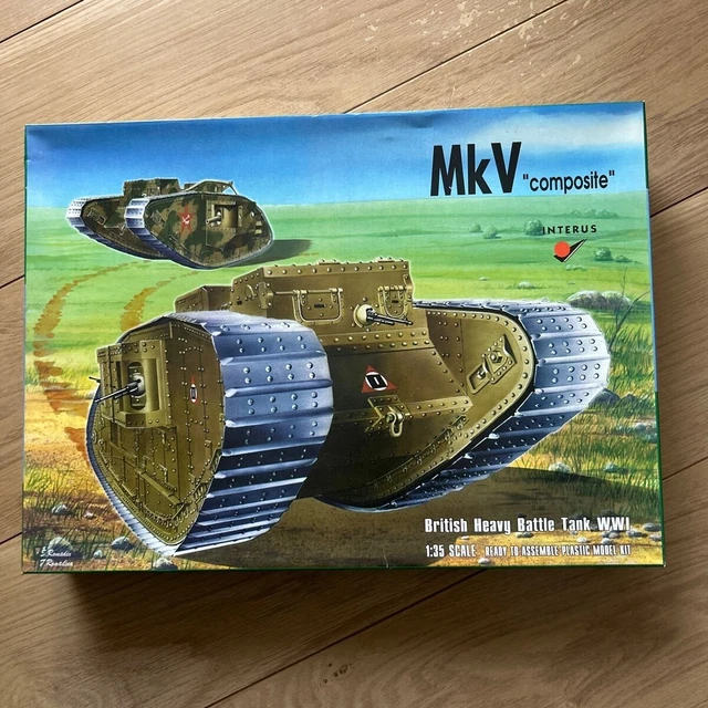 INTERUS 1/35 BRITISH WWI Tank Mk.V New (Box OpenedFor Image Taking ...