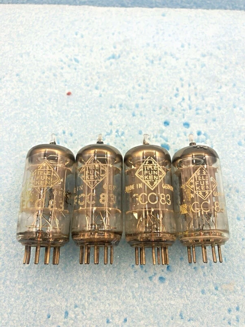 TELEFUNKEN 12AX7/ECC83 TESTED Nos, Piastre scanalate Diamond Logo ...