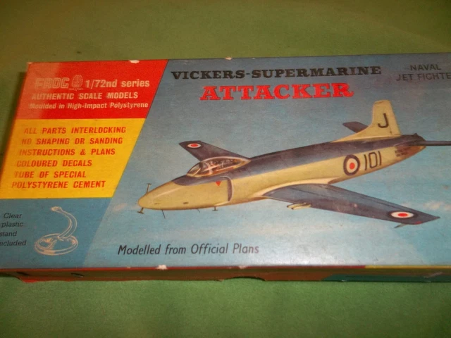FROG 1/72 VICKERS -Supermarine Attacker Naval Jet Fighter £1.99 ...