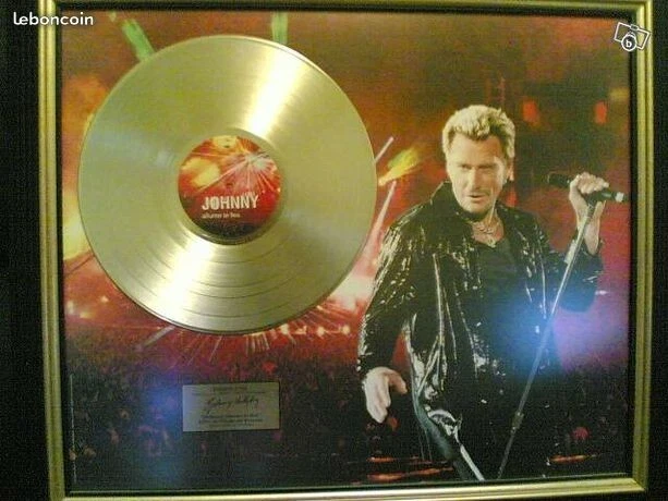DISQUE D'OR JOHNNY hallyday stade de france allumer le feu 2500 ...