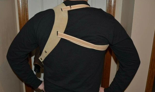 1980'S EX-GERMAN POLICE LEATHER CONCEALED SHOULDER HOLSTER RIG SIG P ...