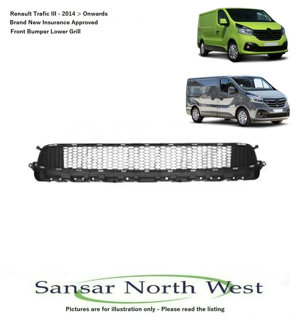 RENAULT TRAFIC III - Front Bumper Lower Centre Grill - Also Nissan ...