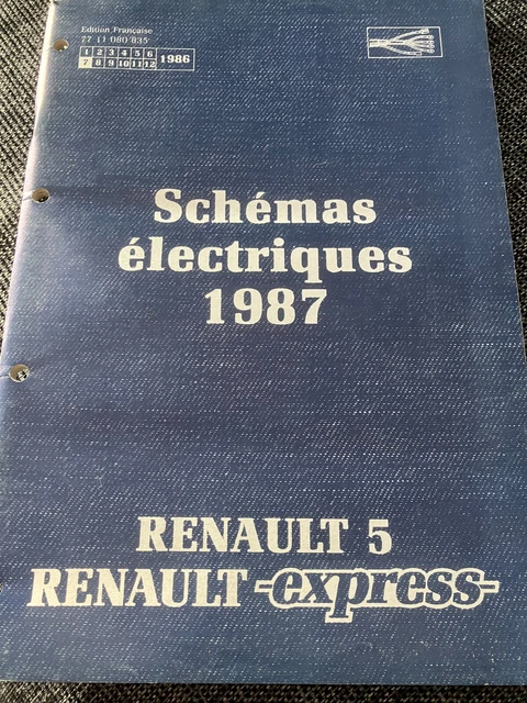CATALOGUE / BROCHURE RENAULT 5 / EXPRESS SCHEMAS ELECTRIQUES de 1986 ...