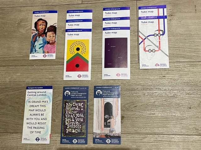 LONDON UNDERGROUND TUBE Maps Collection (12 Maps) Various 2018-2022 £3. ...