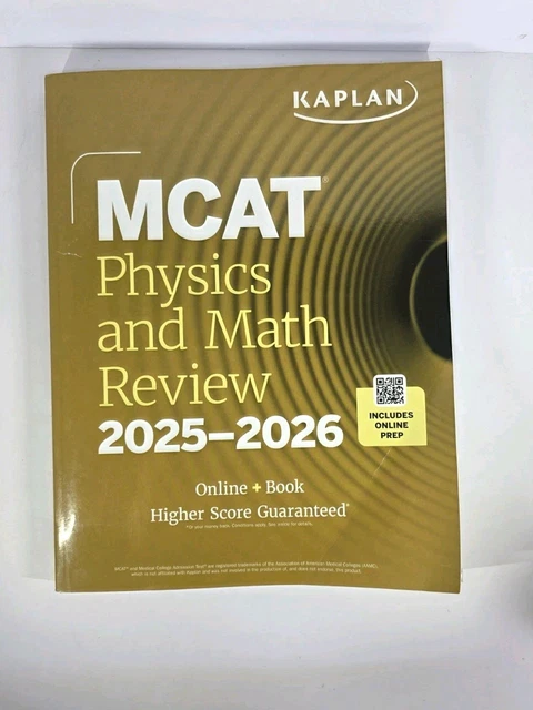 MCAT PHYSICS AND Math Review 2025 - 2026 Paperback by Kaplan Test Prep ...