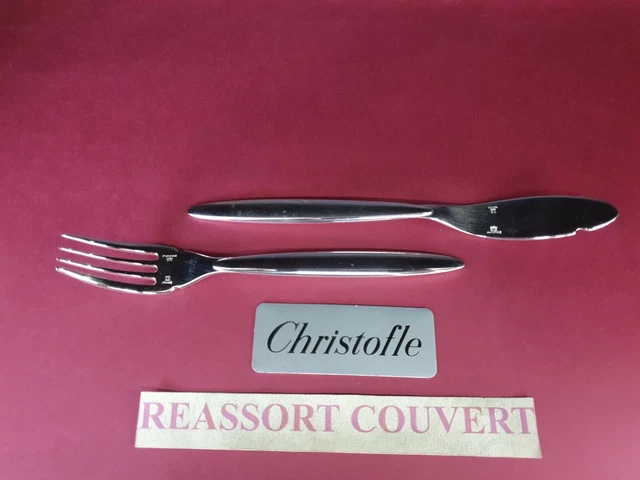 1 COUVERT POISSON Christofle De L Oeuf Mood Correct État Métal Argent ...