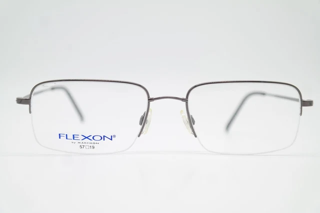 LUNETTES FLEXON BY MARCHON 647 Métallique Démi Monture Lunettes Neuf ...
