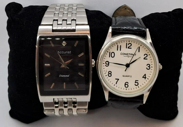 ACCURIST CONSTANT QUARTZ Diamond Watch Bezel Round Rectangle T2750 W109 ...