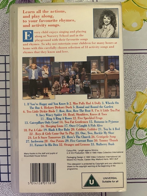 NURSERY PLAY RHYMES with Elizabeth Watts VHS 1990 £25.00 - PicClick UK