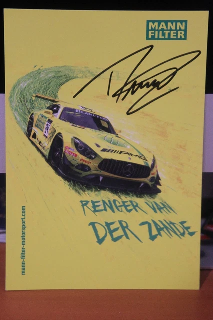 RENGER VAN DER Zande #84 Mann Filter Mercedes GT3 Signed Driver Card ...