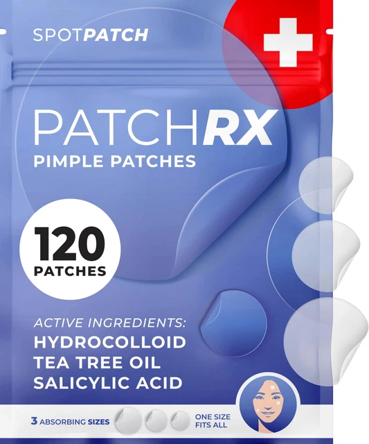 PATCHRX SALICYLIC PIMPLE Patches 120 Pack Salicylic Acid Acne Patches ...