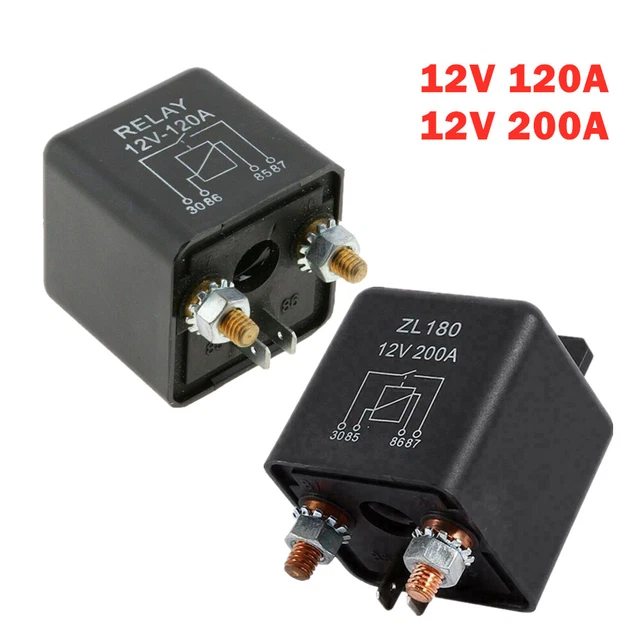 DC 12V HEAVY Duty Auto Relay Split Charge 120A 200A AMP 4 Pin Split ...