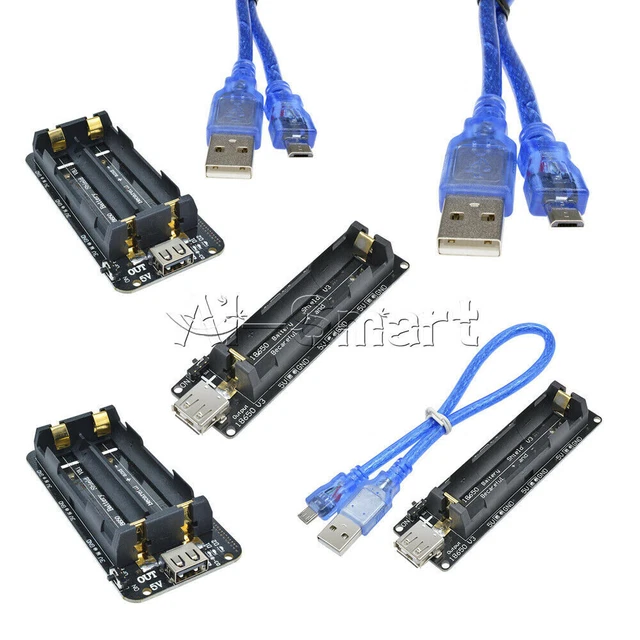 Micro Usb Wemos Esp32 18650 Battery Shield V3 V8 Esp8266 Esp 32 Led For