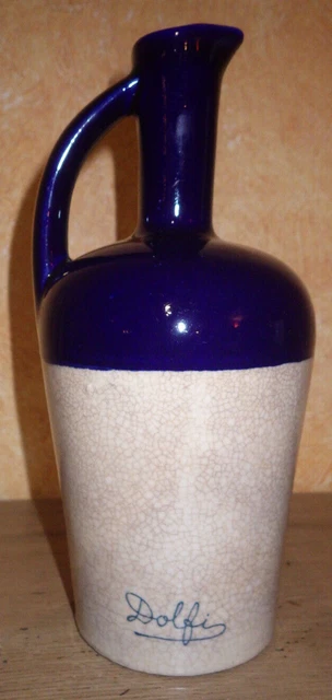ANCIENNE CARAFE / pichet en grès vernissé et émaillé Signé DOLFI EUR 5 ...