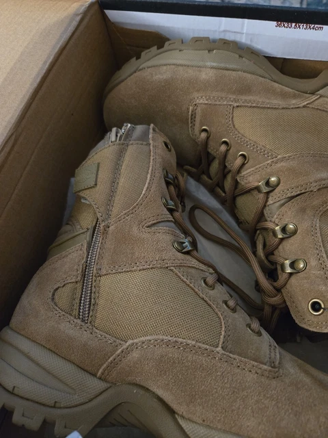 TRU SPEC NWT Mens Brown Tac Assault Boots 9" side zip size 6.5R £73.13 ...