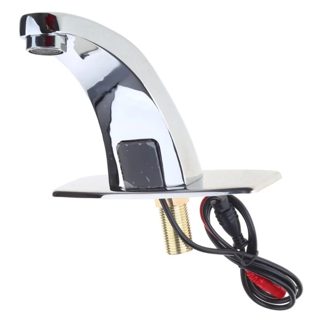 AUTOMATIC TOUCHLESS FAUCETS Hot Cold Basins Water Tap Deck Mounted Tap ...