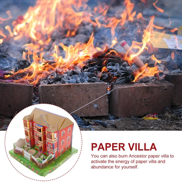 PAPER VILLA SACRIFICE Villa Ancestor Paper Material for Festival ...