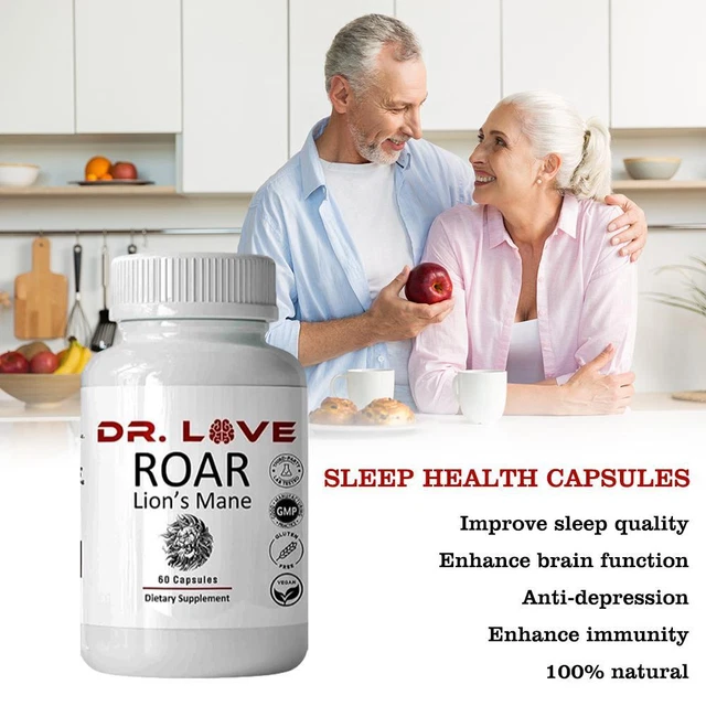 DR LOVES ROAR Lions Mane Supplement 60 Capsules £7.75 - PicClick UK