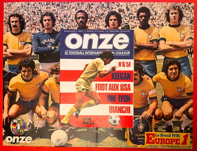 FOOTBALL ONZE N°6 1976 EDITION PSG FINALE OM - LYON 2-0 POSTER EQUIPE ...