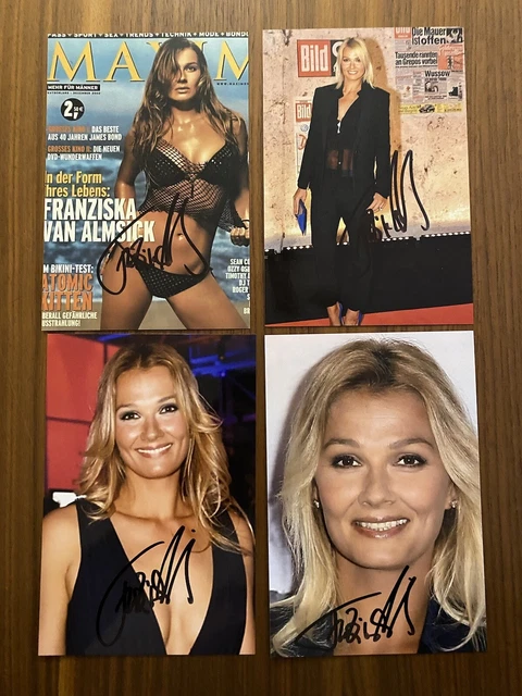 FRANZISKA VAN ALMSICK Original 4 Autogramme 13x18 EUR 22,00 - PicClick DE