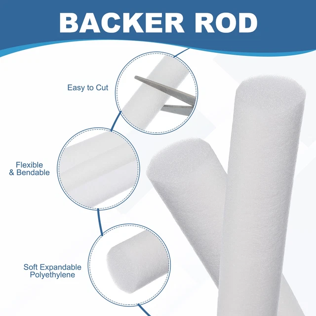 2ROLL 5/16&X16FT BACKER Rod for Gaps and Joints Foam Caulk Crack Filler ...