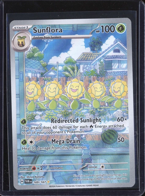 SUNFLORA 2024 POKEMON Twilight Masquerade 169/167 Illustration Rare EUR ...