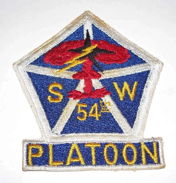 RARE ORIGINAL COLD WAR GERMAN MADE 54th SPECIAL WEAPONS PLATOON PATCH ...