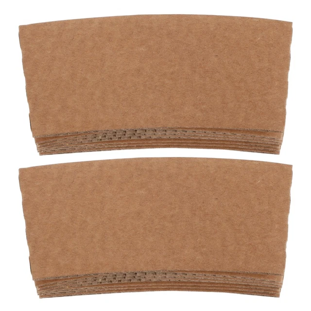 80 PCS COW Corrugated Cup Holder Coffee Sleeves Brown Protective $38.70 ...