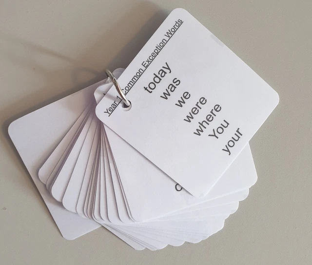 YEAR 1 YEAR 2 Common Exception Words Flashcards Keyring - Reading ...
