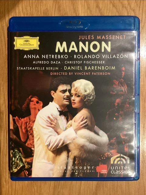 MASSENET MANON BLU Ray Netrebko Villazon Barenboim Berlin Nr Mint ...
