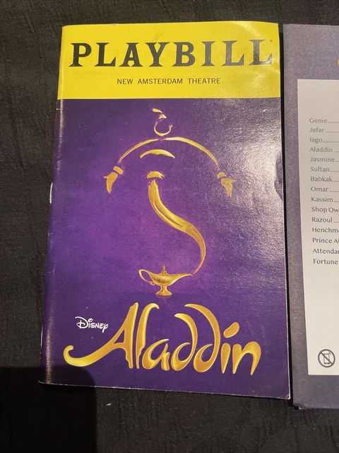 ALADDIN THE BROADWAY Musical Theatre Playbill! Disney!! Michael James ...