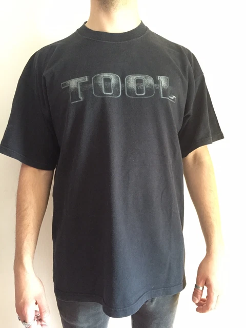 TOOL TWO HANDS Logo Late 90s Early 2000s Vintage XL Black Official T ...