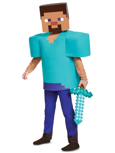 STEVE DELUXE MOJANG Minecraft Player Video Game Dress Up Child Boys ...