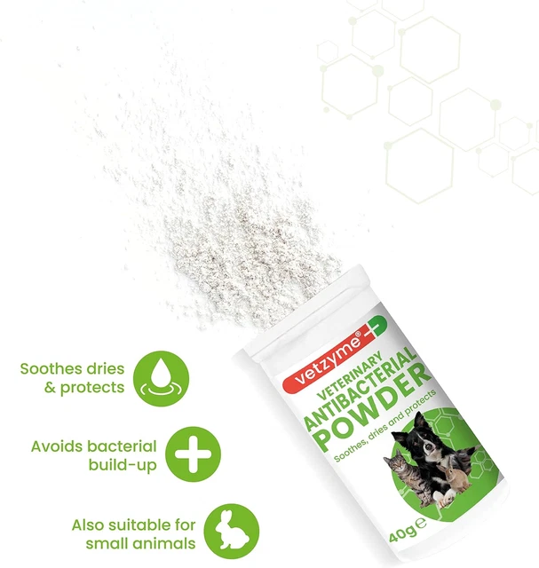 VETZYME VETERINARY ANTIBACTERIAL Powder for Dogs, Cats and Small Pets ...