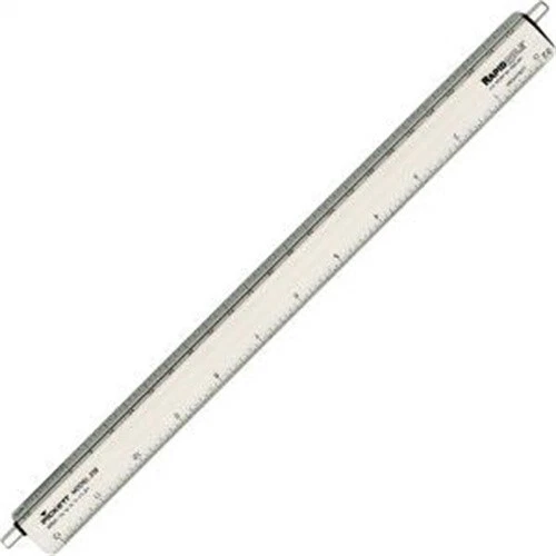 CHARTPAK ADJUSTABLE TRIANGULAR Scale for Architects SCALE,ALUM,12",ARCH ...