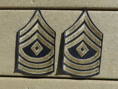 WW2 US ARMY Rank Insignia First Sergeant 1st grade Sgt Chevron Set Patch Uniform £16.40 ...