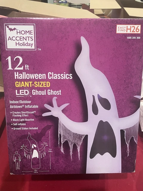 GEMMY AIRBLOWN INFLATABLE Halloween 12 Foot Short Circuit Ghost £78.34 ...