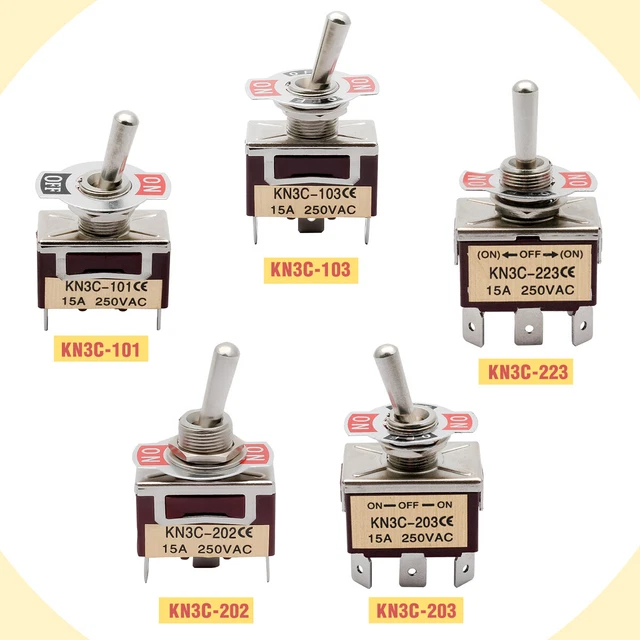 INTERRUPTEUR BASCULANT 15A 250 V différents types interrupteur levier interrupteur toggle switch ...