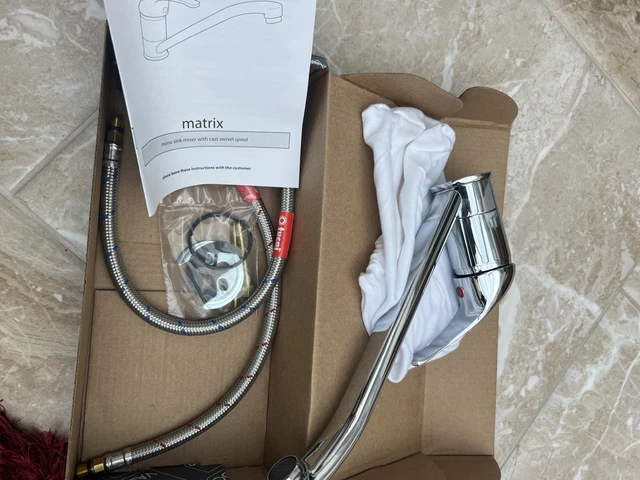 VADO MATRIX MONO Kitchen Sink Mixer AX-MAT-150-CP Chrome AXCES NEW £34. ...