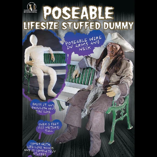 DUMMY POSEABLE LIFESIZE Stuffed Full Size Halloween Prop 6 Ft Stuffed ...