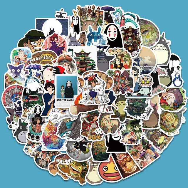 100 STUDIO GHIBLI Inspired Totoro Cat Bus Haku Kiki Waterproof Vinyl ...