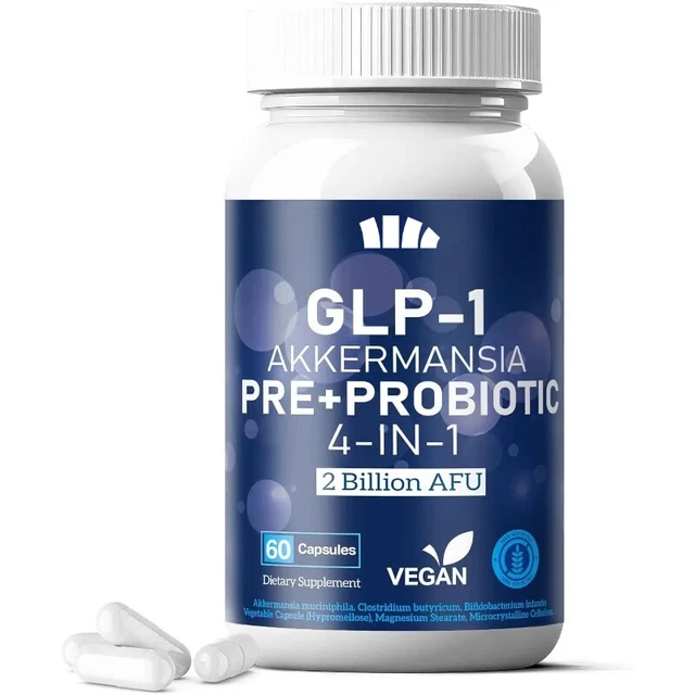 GLP-1 PROBIOTIC PREBIOTIC Capsule Supplement 60 Capsules £28.70 ...