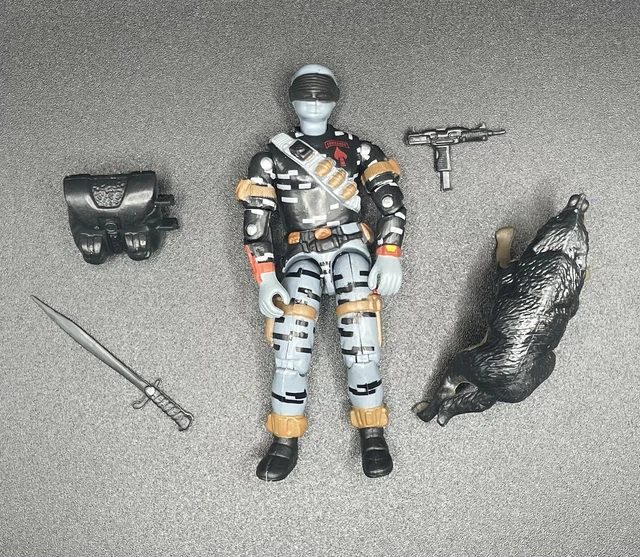 GI JOE BLACK Major Snake Eyes V2 3.75 Special Forces Airborne Figure ...