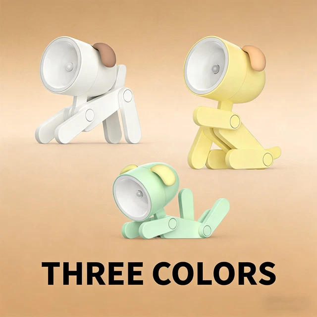 CUTE PUPPY LED Night Light Eye Care LED Technology Warm Glow Study Lamp ...