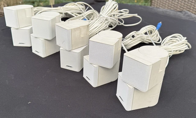 BOSE MINI JEWEL Double Cube Speakers Set of 5x - White £52.70 - PicClick UK